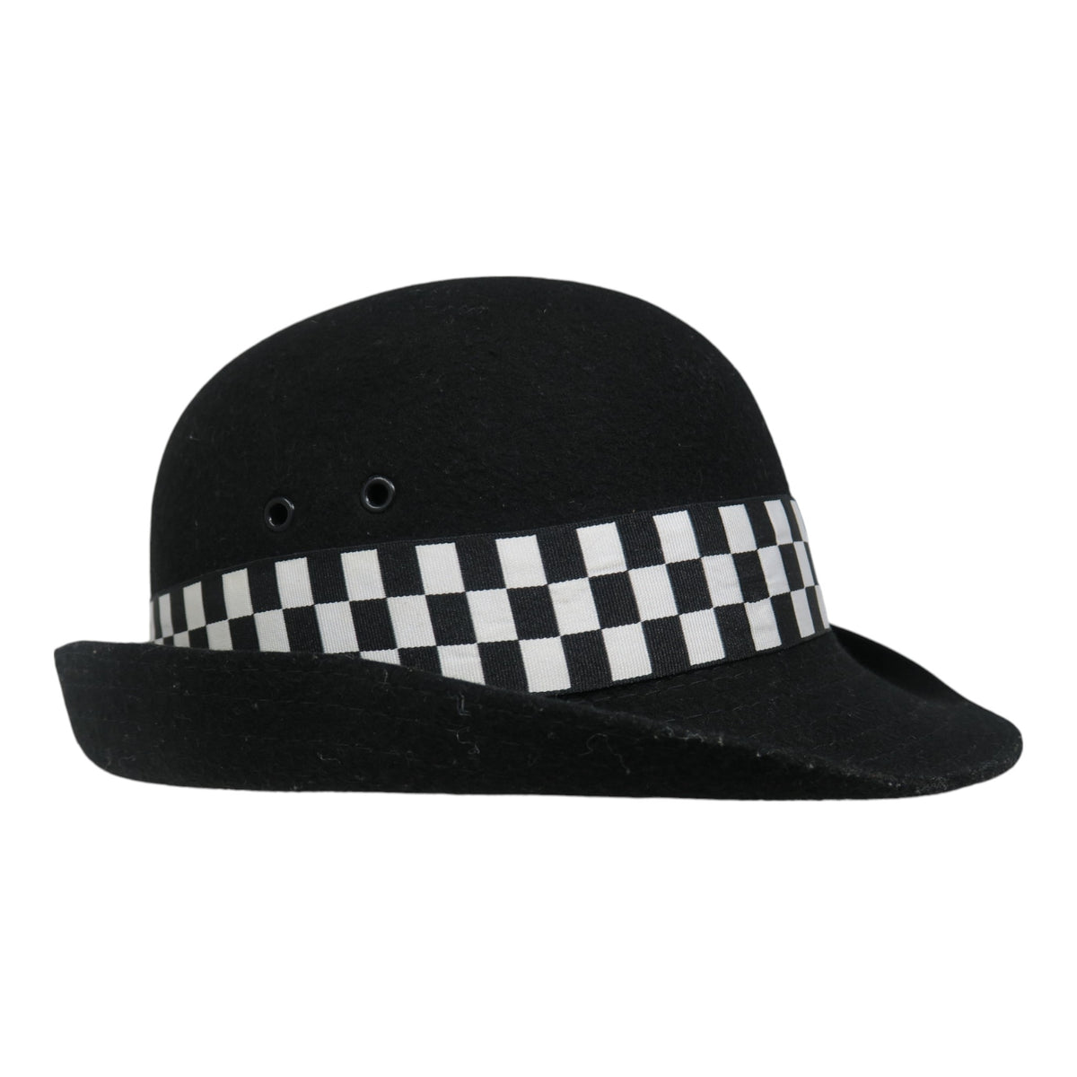 Ex Police Female Bowler Hat With Chequered Banding - Police Direct